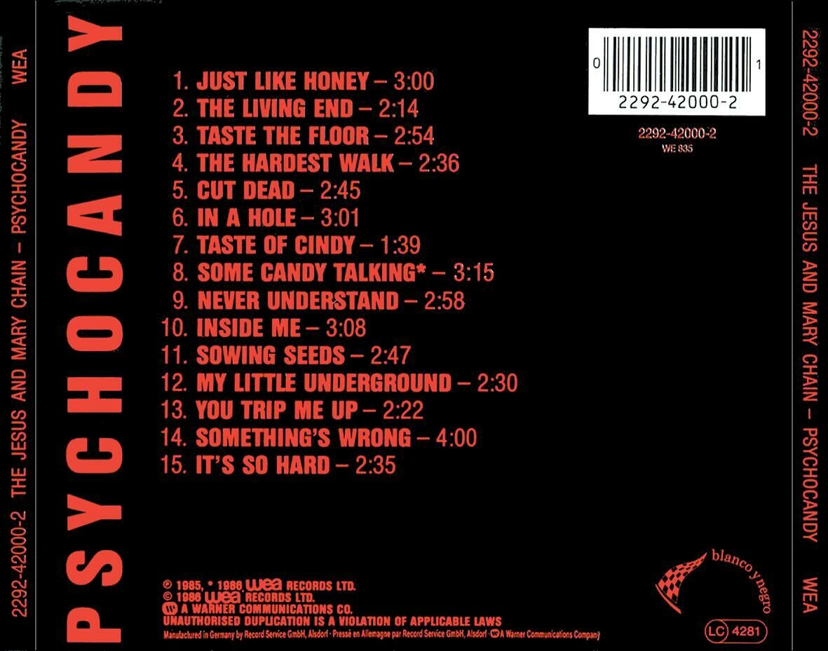 Classic Rock Covers Database: The Jesus and Mary Chain - Psychocandy (1985)