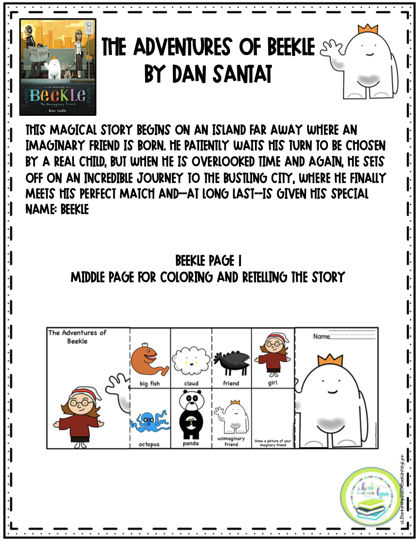 THE ADVENTURES OF BEEKLE BOOK CRAFT ~ Book Units by Lynn