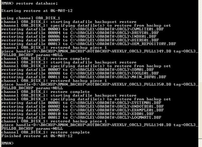 Shahid S Oracle Dba Blog Rman Disaster Recovery From The Scratch