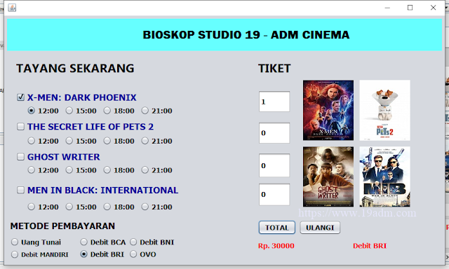 Contoh Program Pemesanan Tiket Bioskop GUI Menggunakan Netbeans - Arief ... Contoh Program Pemesanan Tiket Bioskop GUI Menggunakan Netbeans - Arief ...