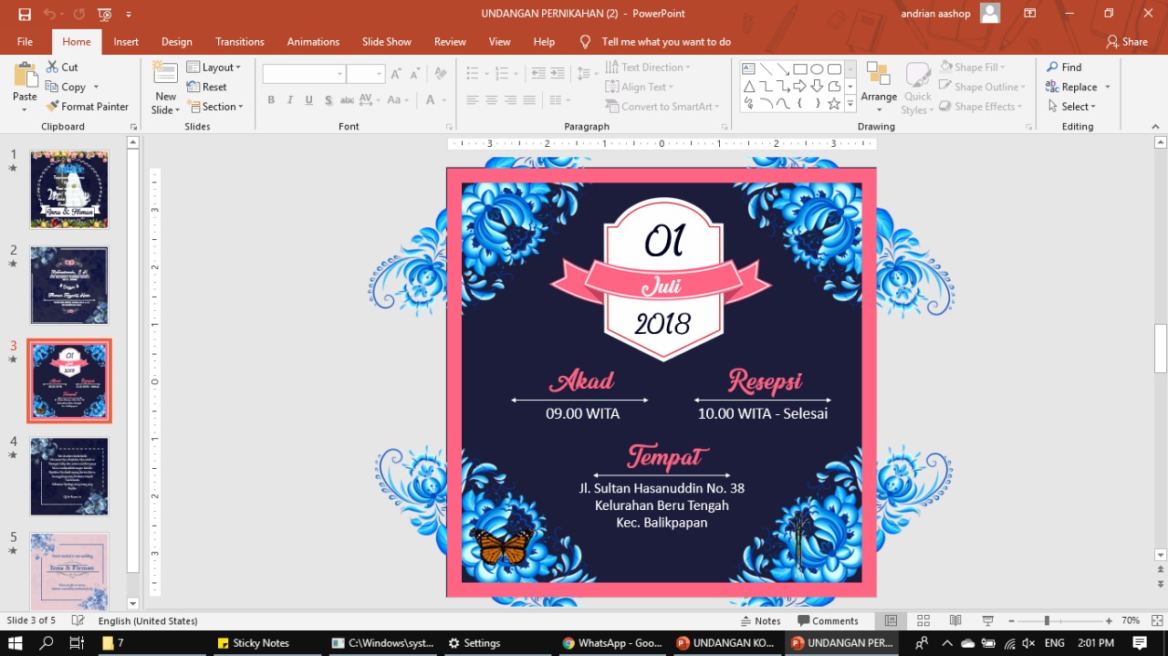 Contoh Template Undangan Powerpoint Terbaru || 08988344812 - Berbagi Itu Indah, Indahnya Jika ...