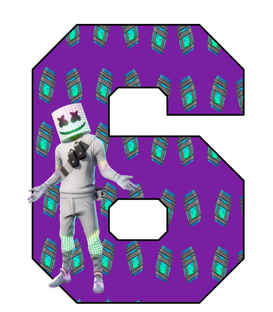 Kits imprimibles gratis : Números Fortnite para imprimir