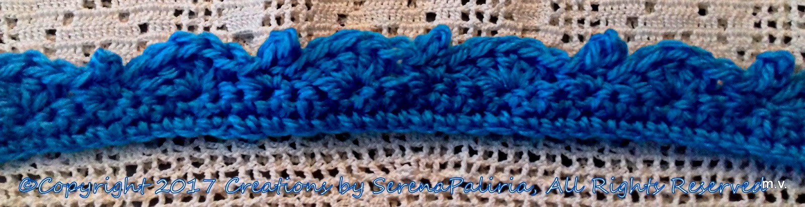 Creations By SerenaPaliria: Edgings/Borders SHELL PICOT stitch How to ...