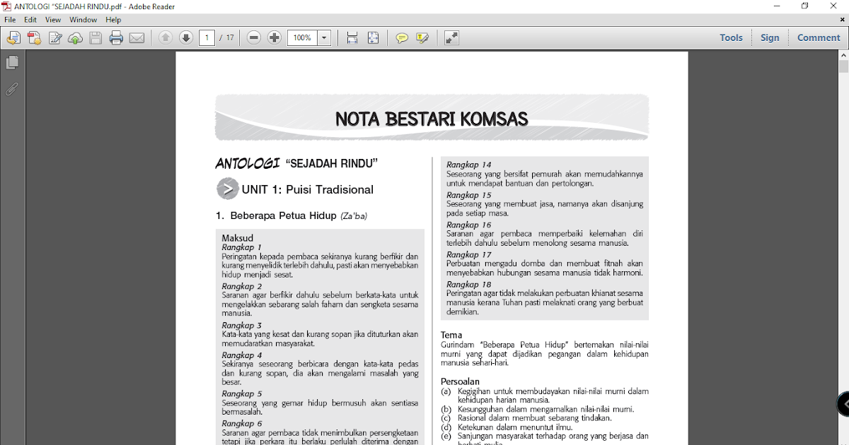 WADAH KETERAMPILAN BAHASA MELAYU PT3 & SPM 2020: NOTA RINGKAS BESTARI ...