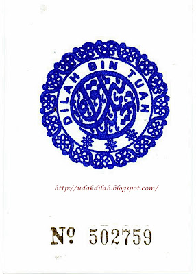 BeLoyaR Bersama Udak Dilah: Cop Mohor Pak Udak