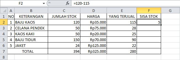 Tata cara menggunakan rumus di Ms Excel baik menggunakan fungsi ...