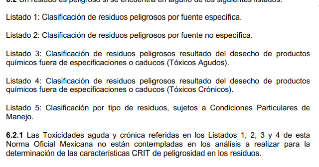 Soporte Presencial: NORMA OFICIAL MEXICANA NOM-052-SEMARNAT-2005, QUE ...