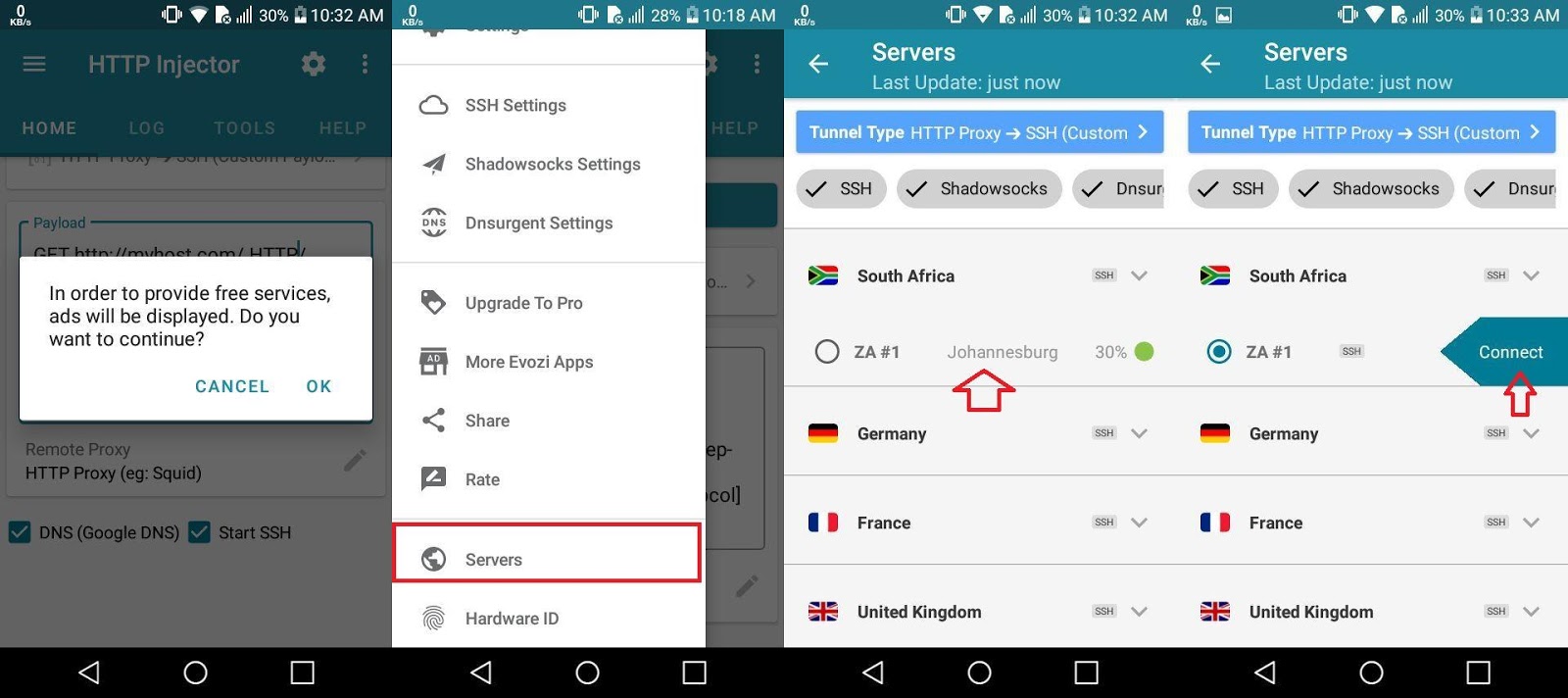 Create HTTP Injector .ehi config file without SSH account and Proxy ...