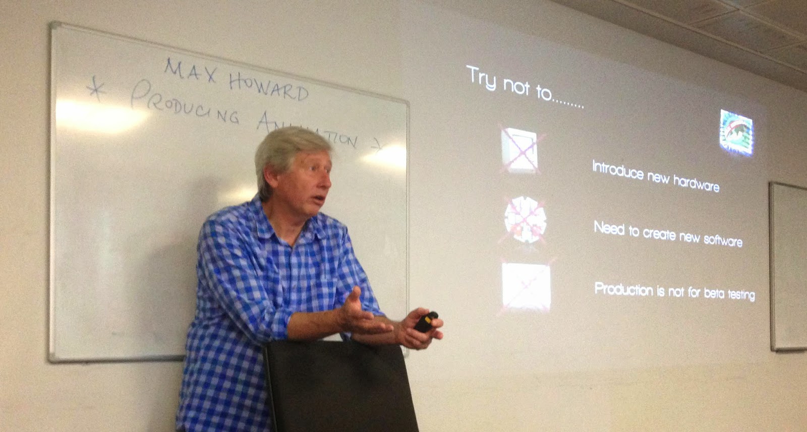 Bucks Animation Blog: Max Howard Teaches our Students How to Produce a ...