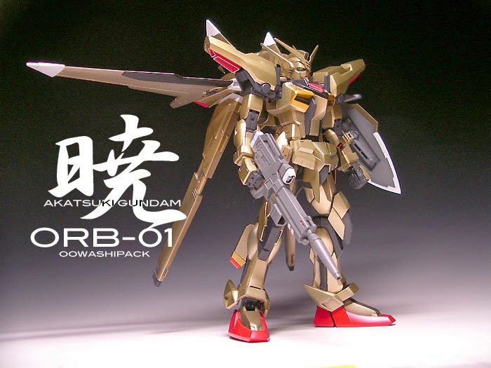 MG 1/100 Strike Gundam + 1/100 "Akatsuki" Oowashi Parts - Custom Build