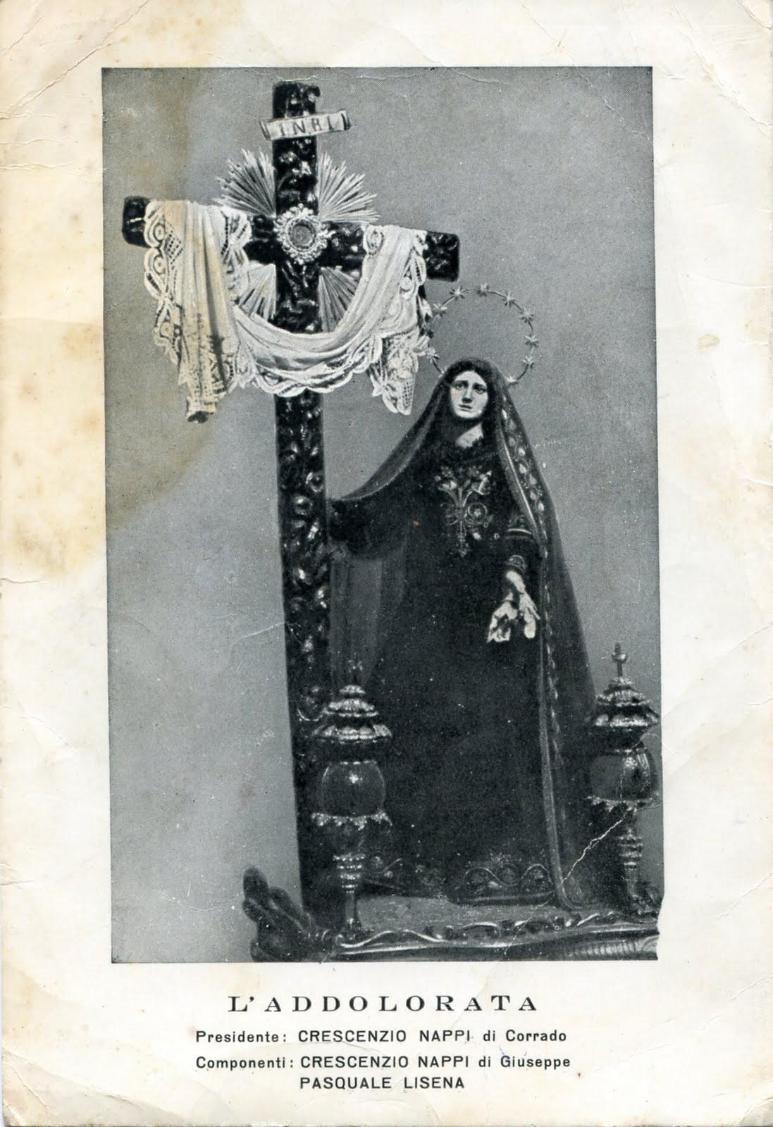 LE ANTICHE STATUE: L' ADDOLORATA