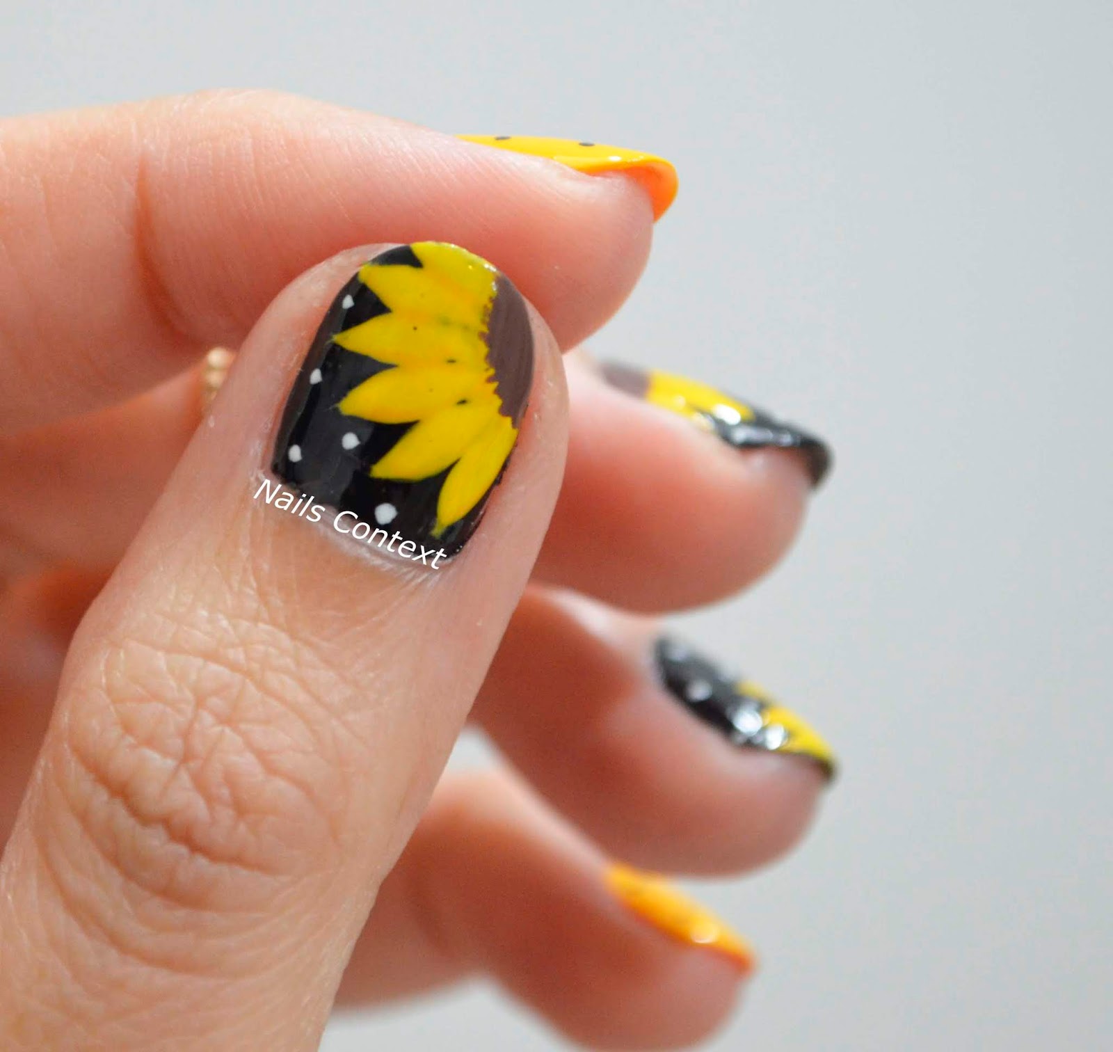 Nails Context: Sunflowers