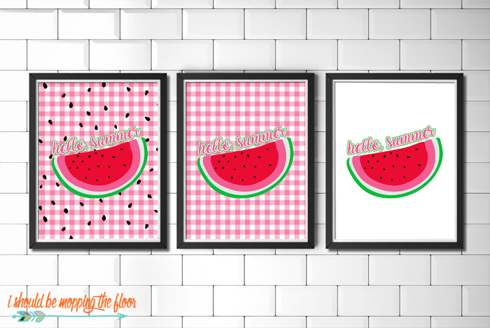 Free Printable Watermelon Banner | i should be mopping the floor