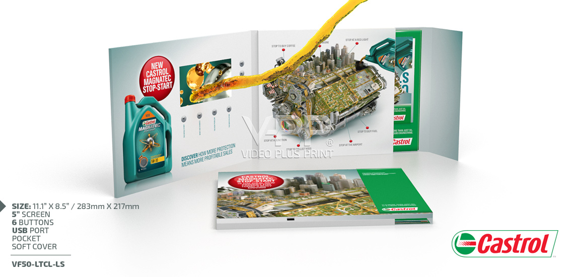 Video in Print leaders with multi-sensory products