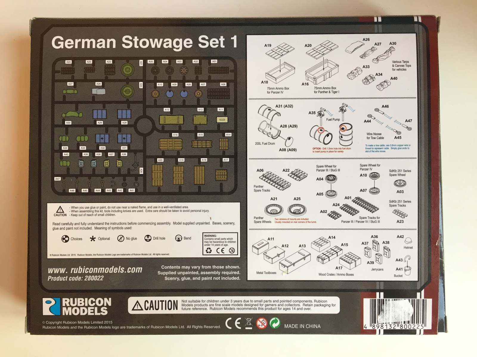 Kostka Domina: Unboxing Rubicon Models German Stowage kit