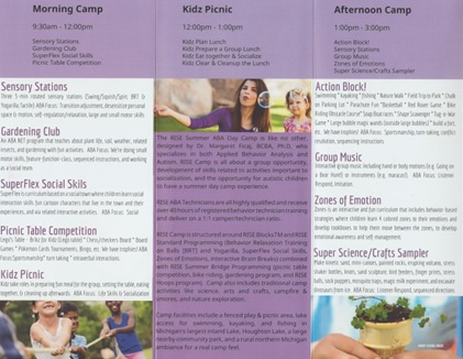 RISE Center for Autism: RISE ABA Summer Day Camp 2019