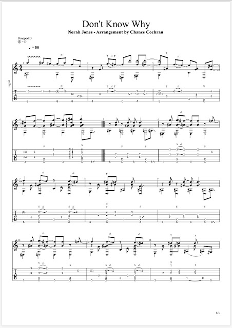 (Norah Jones) Don't Know Why - Fingerstyle Guitar TABS | Arrangement by ...