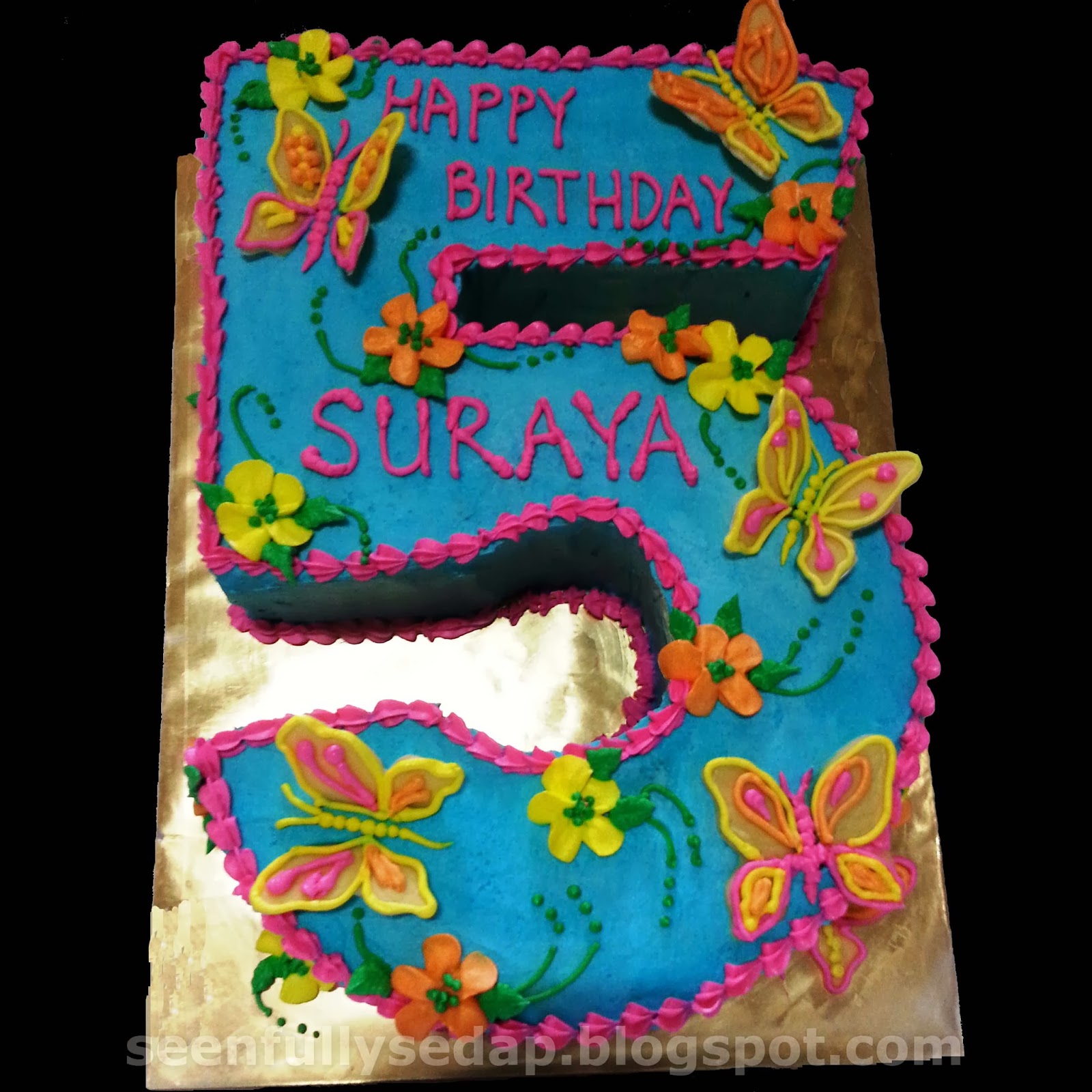 Seenfully Sedap: Number 5 Cake for Little Suraya