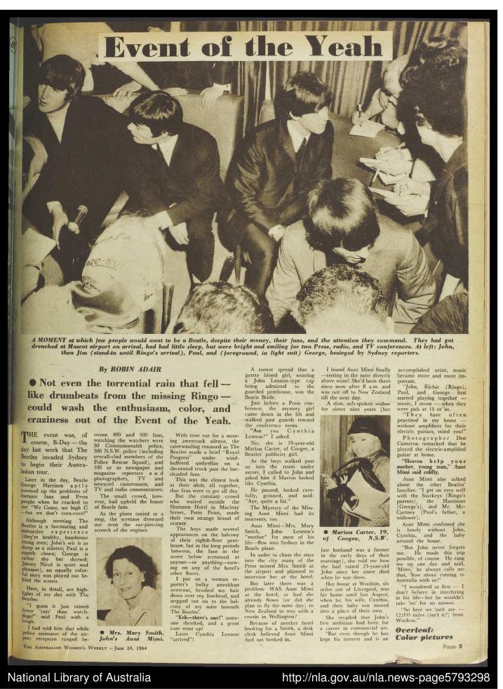 Event Of The Year/ Filming The Beatles (AUSTRALIAN WOMEN'S WEEKLY ...