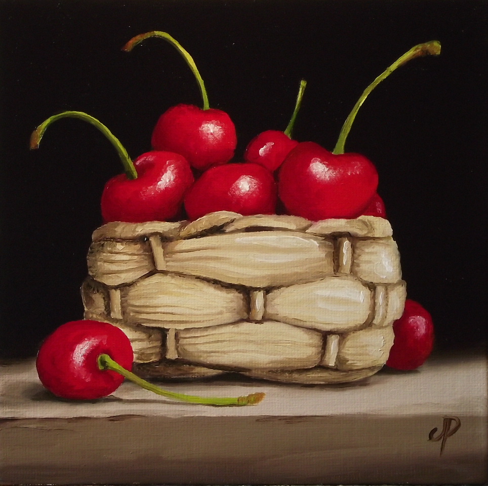 Jane Palmer Fine Art: Cherry basket