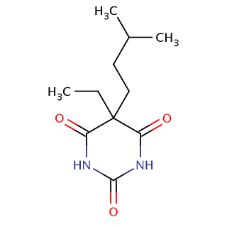 Amobarbital ~ Structure of