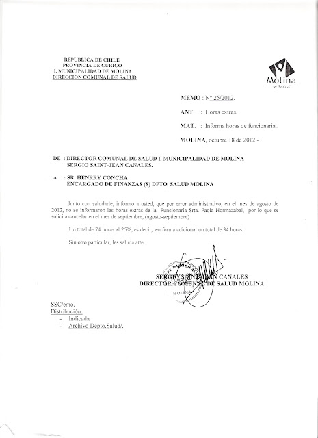 Redacción y Aplicación de la Informatica: Memorandum