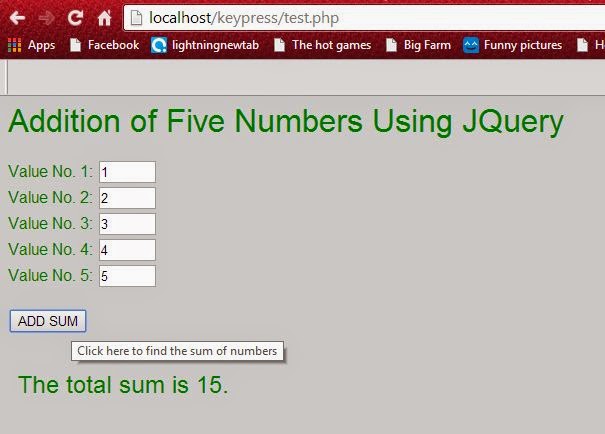 Free Programming Source Codes And Computer Programming Tutorials Addition Of Five Numbers Using