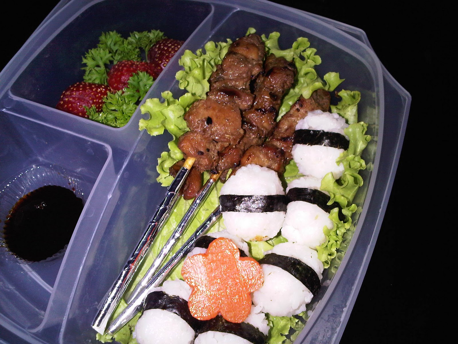 Japanese Bento Picture and Ideas: Bento Sate Ayam