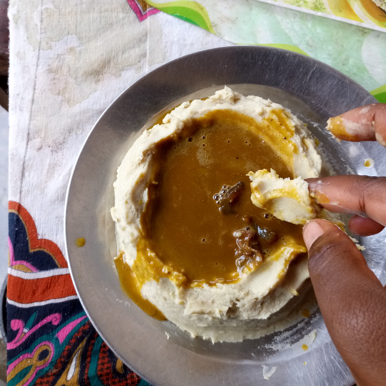 how to eat achu in cameroon northwest bamenda bameleke
