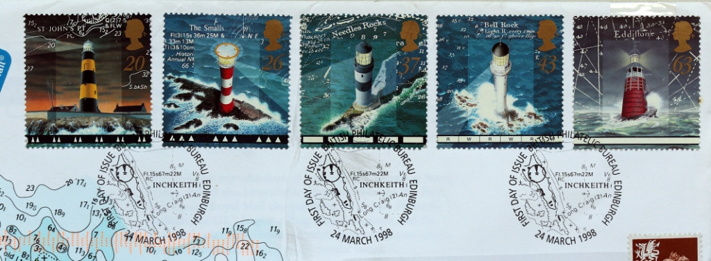 Mail Adventures: Three Covers with Lighthouses