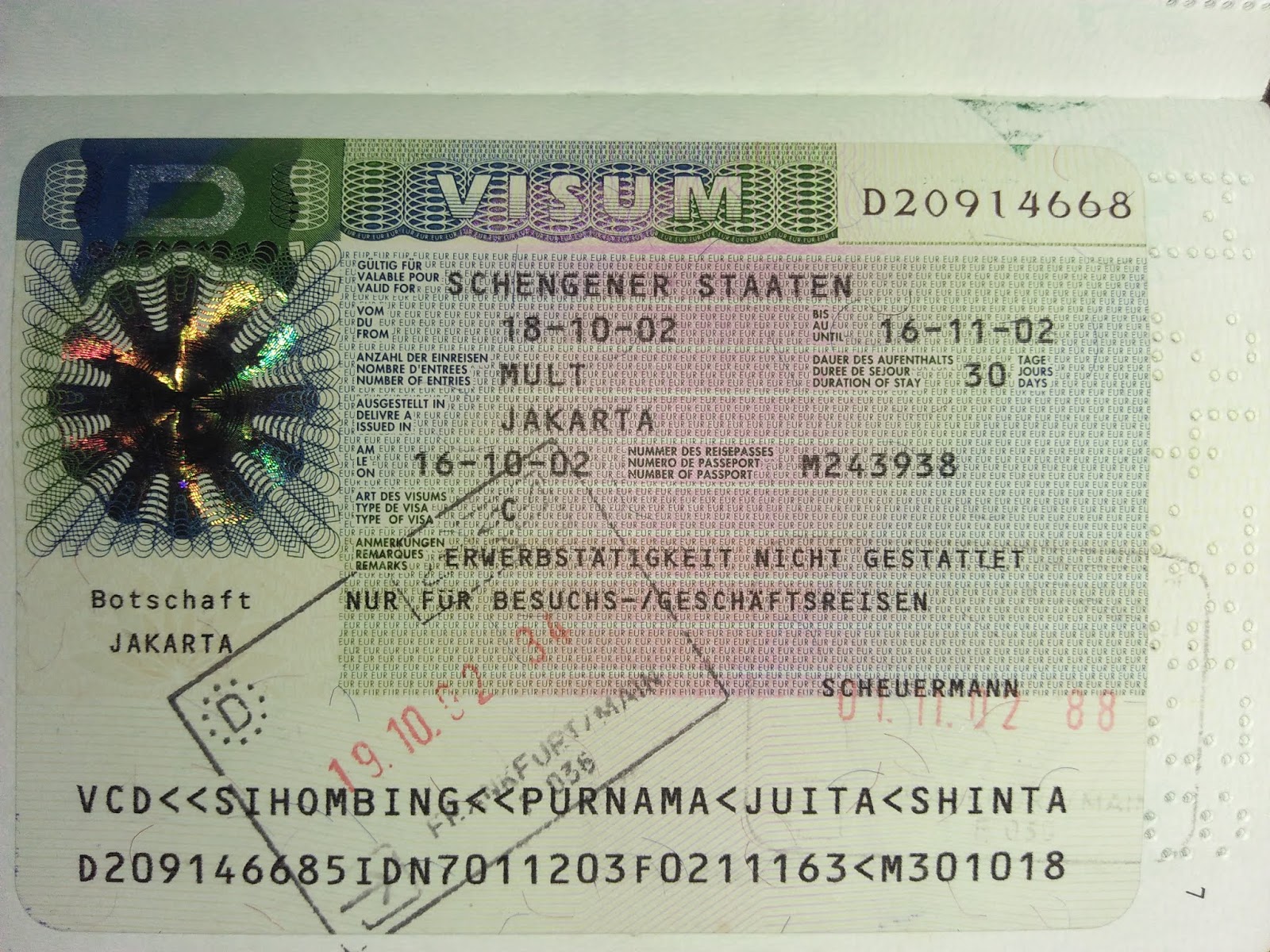 Private German - Deutsch Individuell: Ooh, That’s What “Visum” Means