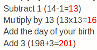 Birthday Calculation Trick ~ Maths Ustad