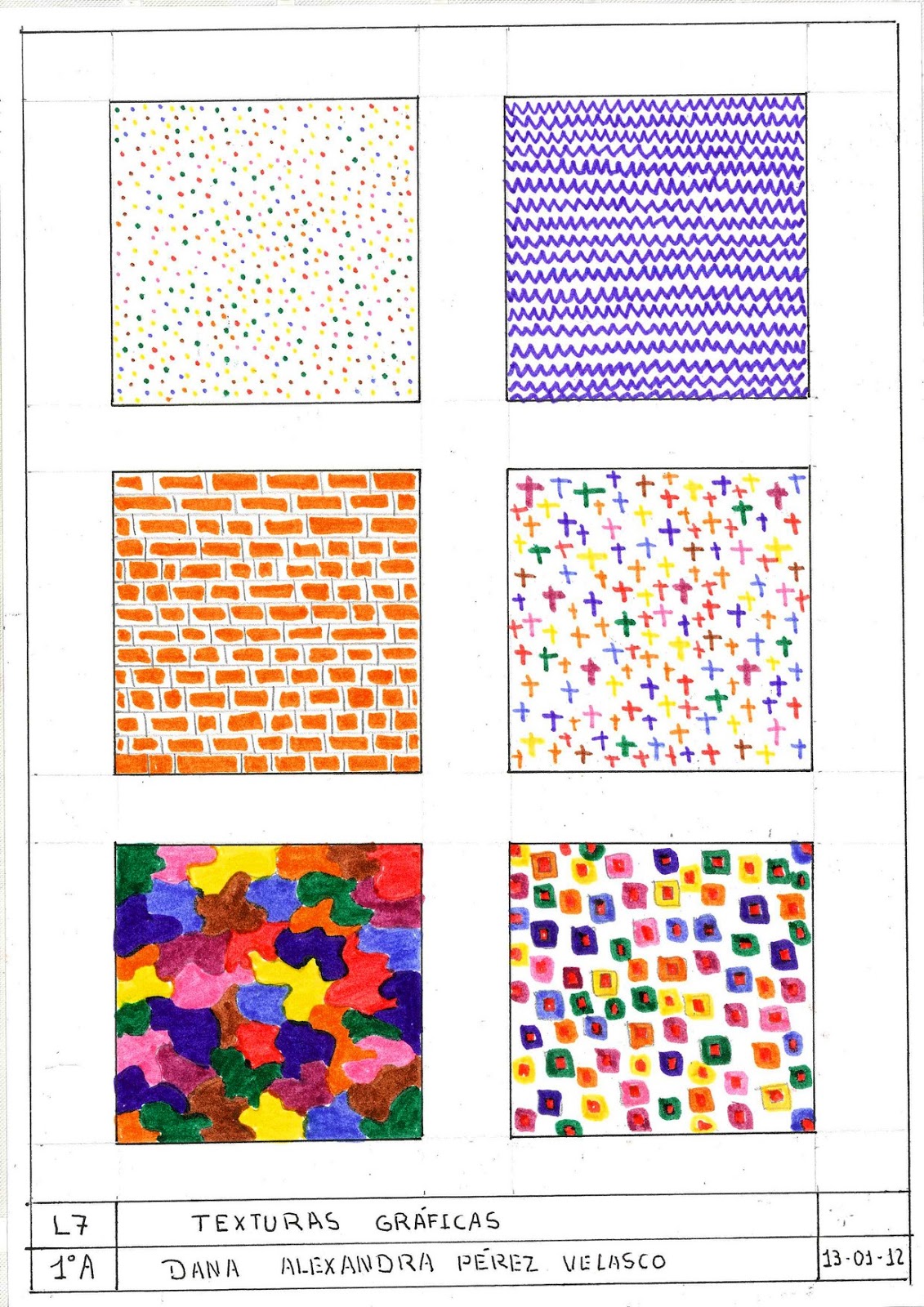 EJERCICIO DE TEXTURAS GRÁFICAS | .imagenesola imagen y la educacion ...