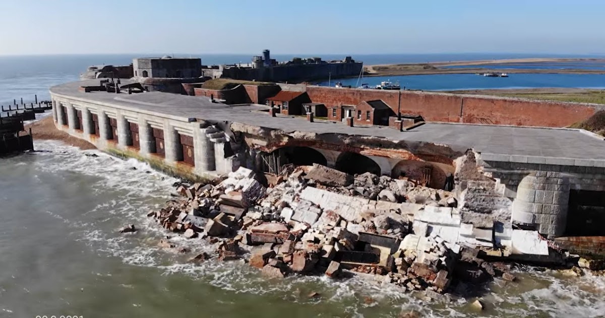 Enjoy Milford on Sea: Drone footage of Hurst Castle collapse