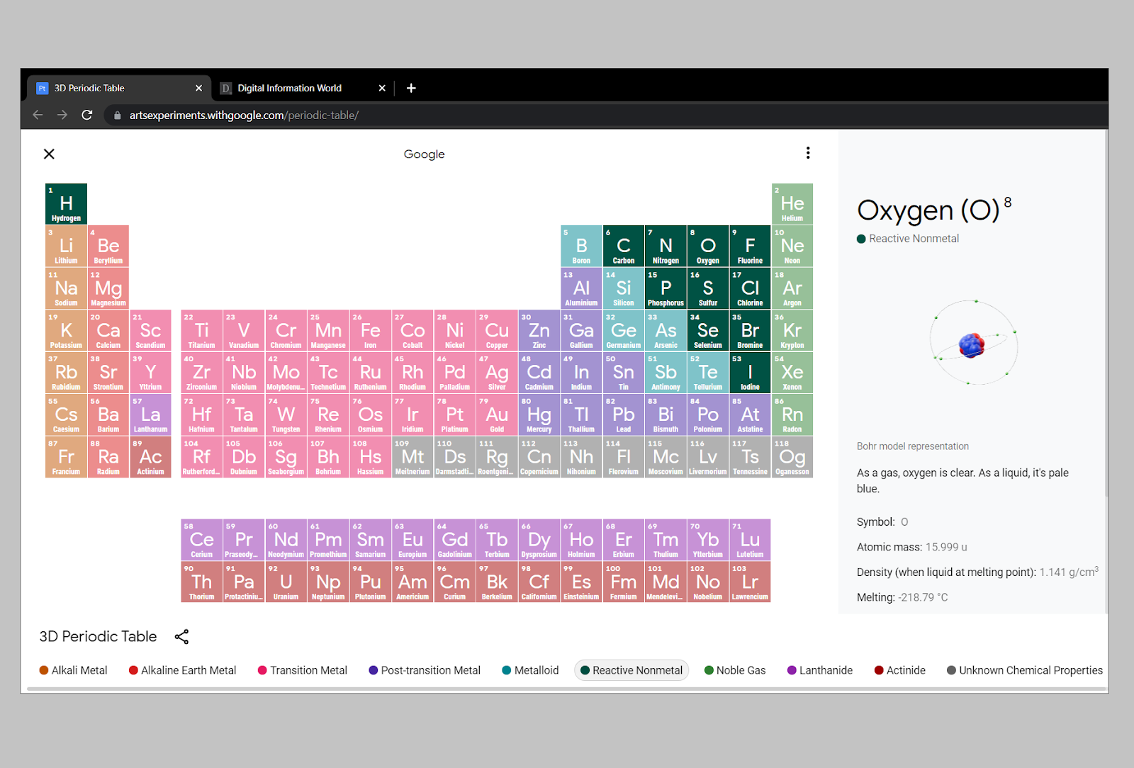 Digital Chemistry Starts At Google With An Interactive Periodic Table ...