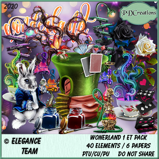 Puddicat Creations CU: New "Wonderland 1 Pack" by Elegance Team
