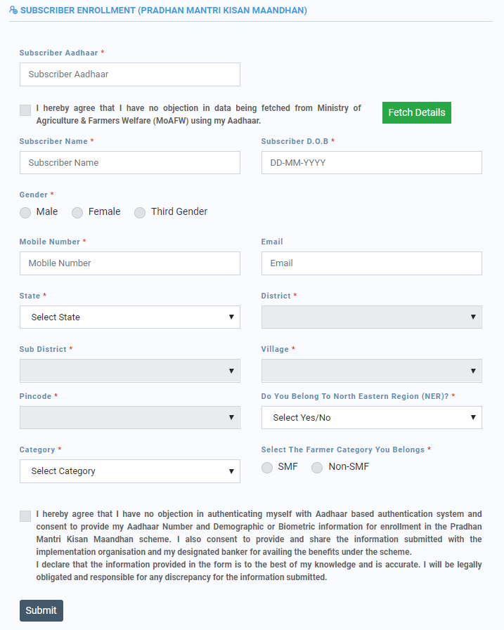 PM Kisan Mandhan Yojana 2022 Registration at pmkmy.gov.in | Apply ...