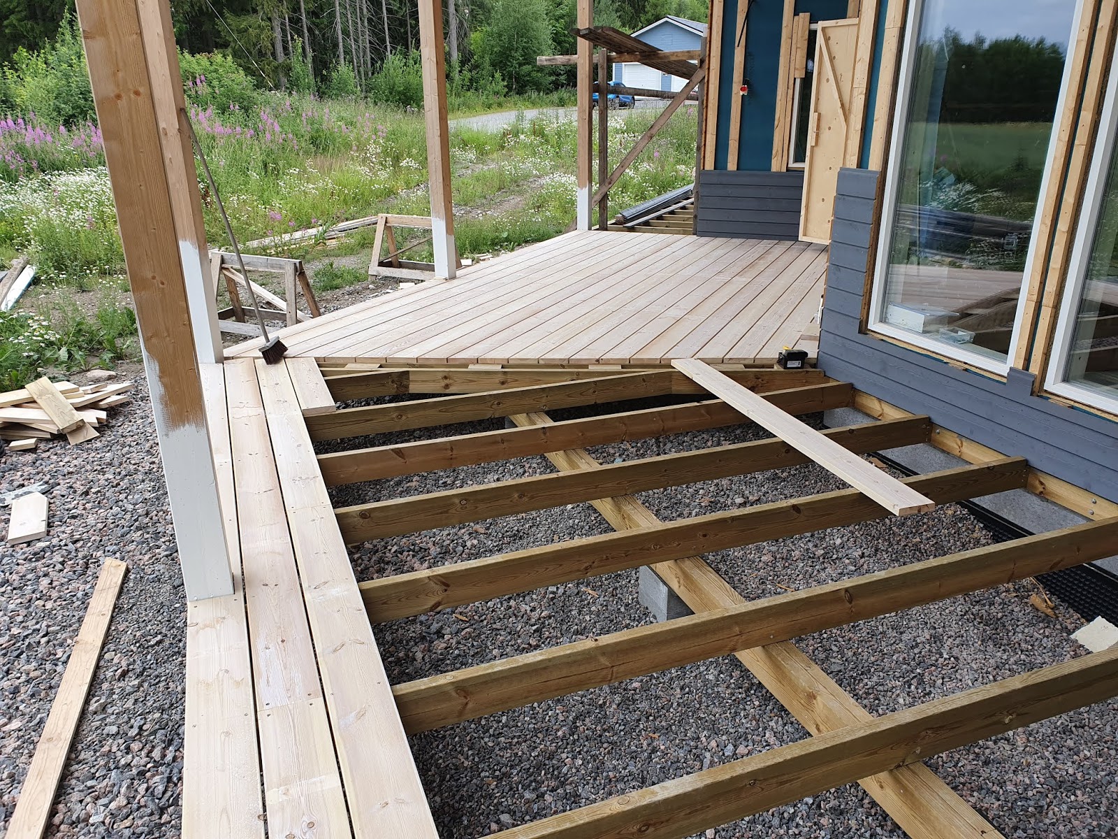 Terassin rakentaminen talon yhteyteen