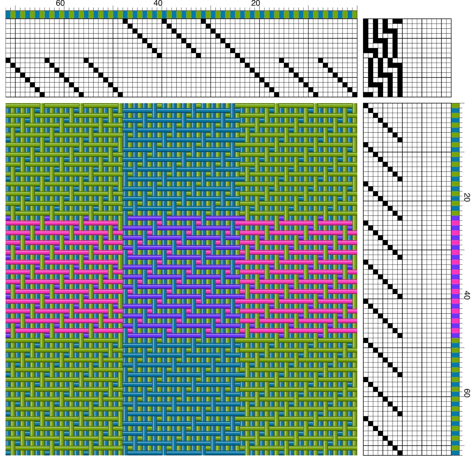 Random Acts of Color: How to Design Double Weave Using Fiberworks