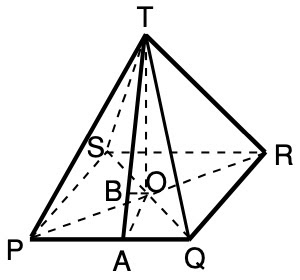 Limas segi empat beraturan T.PQRS mempunyai panjang rusuk alas 12 cm ...