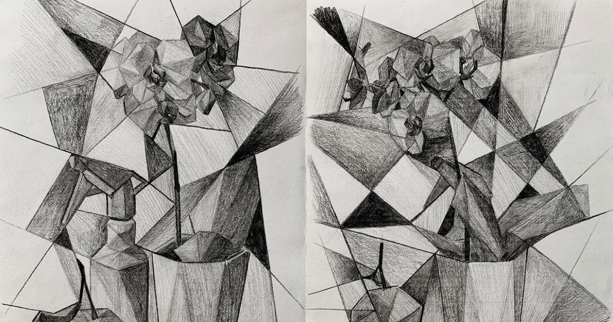 Honors Drawing 2020: Grace Cubism 1