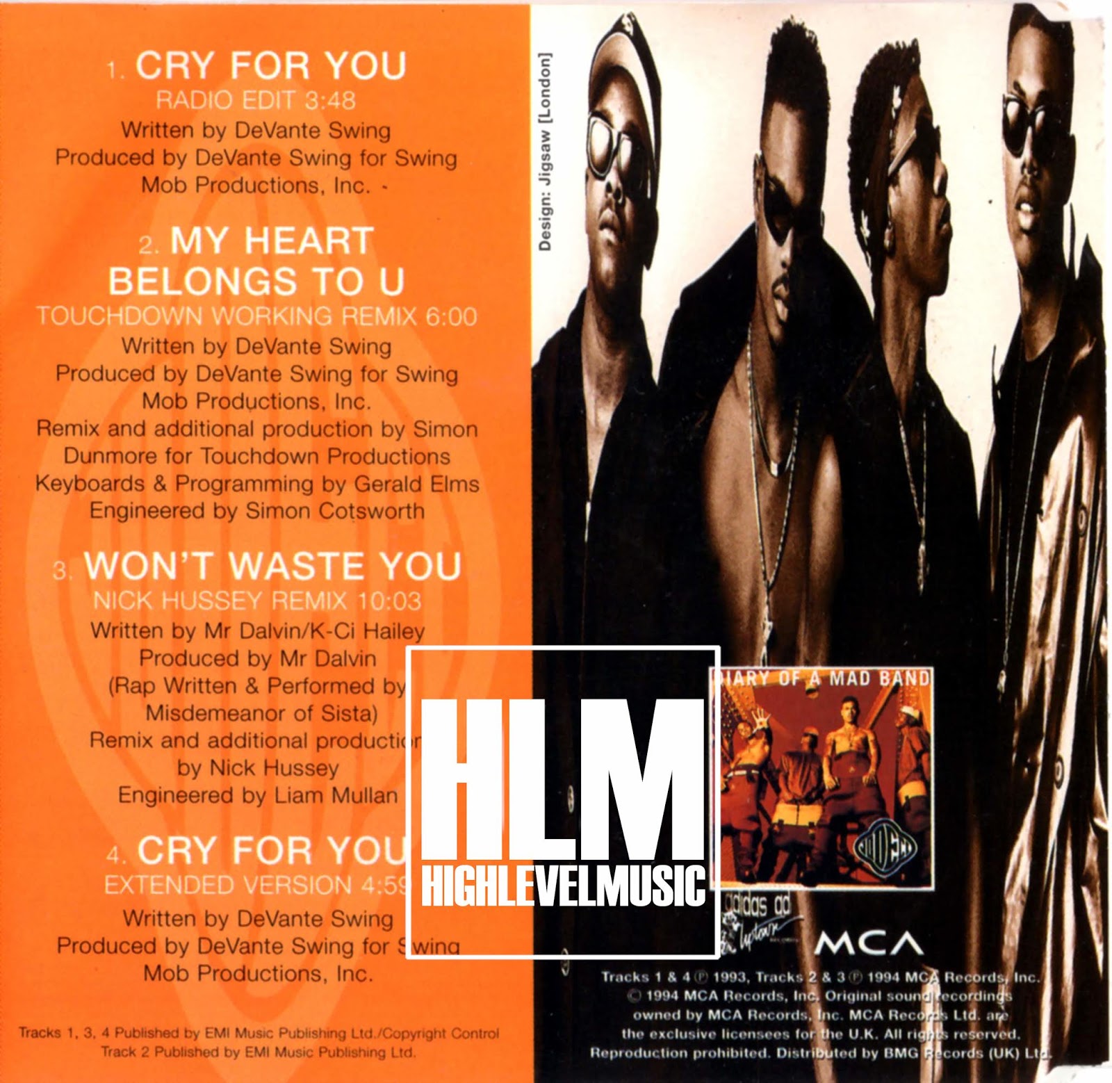 highest level of music: Jodeci - Cry For You-(UK_CDS)-FLAC-1994-hlm