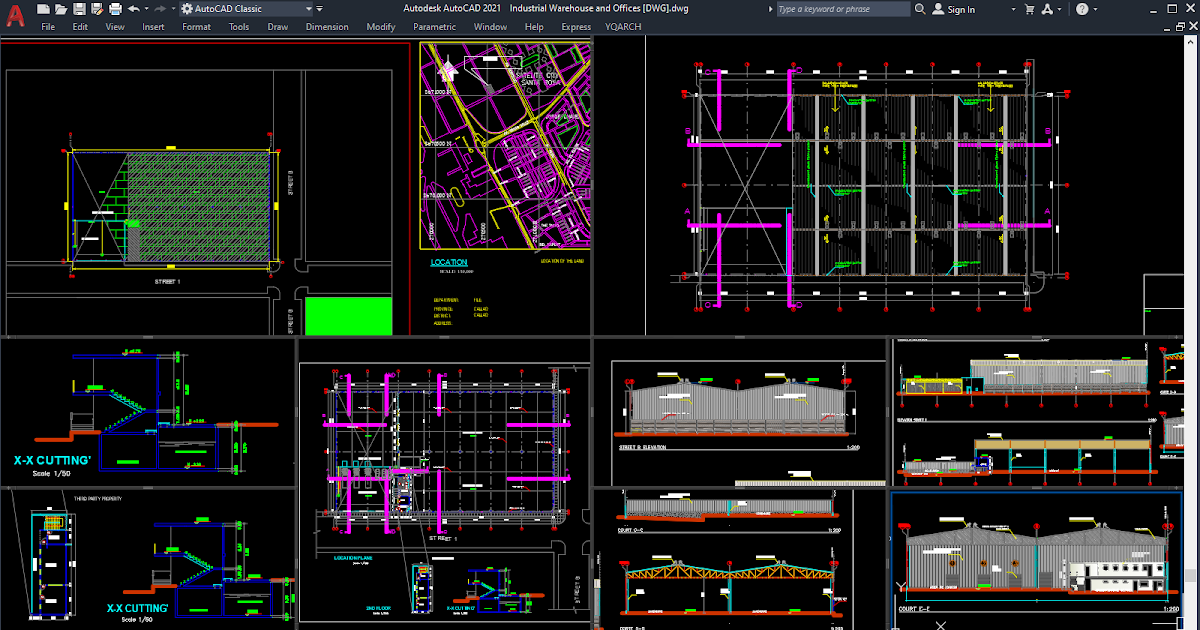 Industrial Warehouse and Offices [DWG]