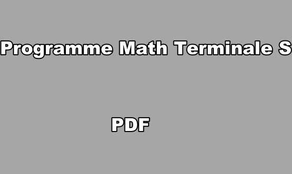 Programme de math