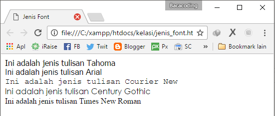 Cara Mengatur Size, Color dan Style Huruf (Font) di HTML - BACA CODING