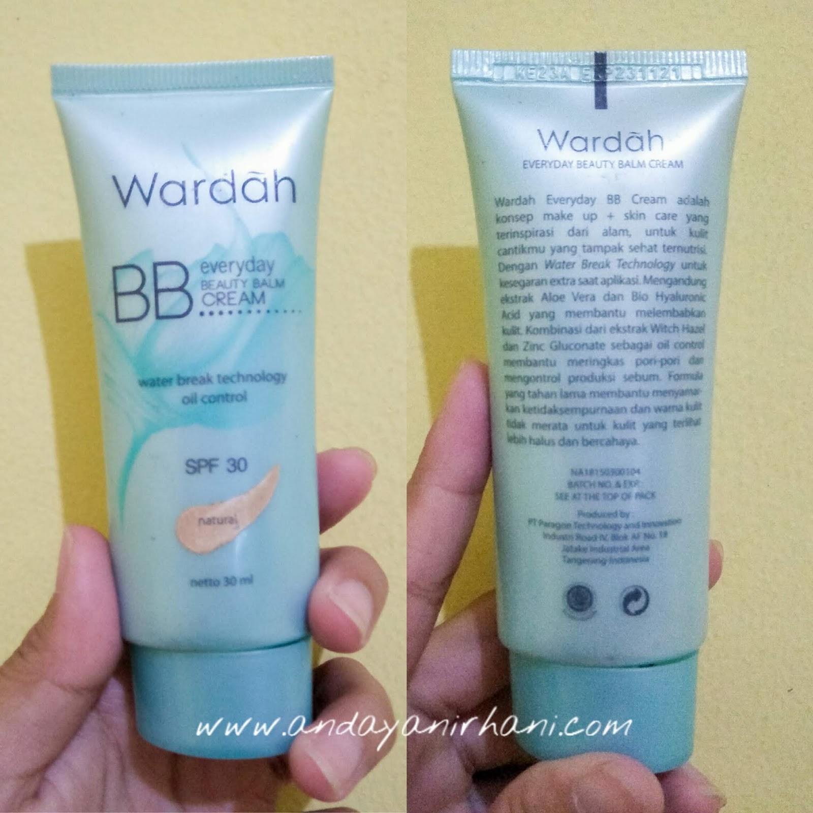 [Review] Wardah Everyday BB Cream Shade Natural - Andayani Rhani