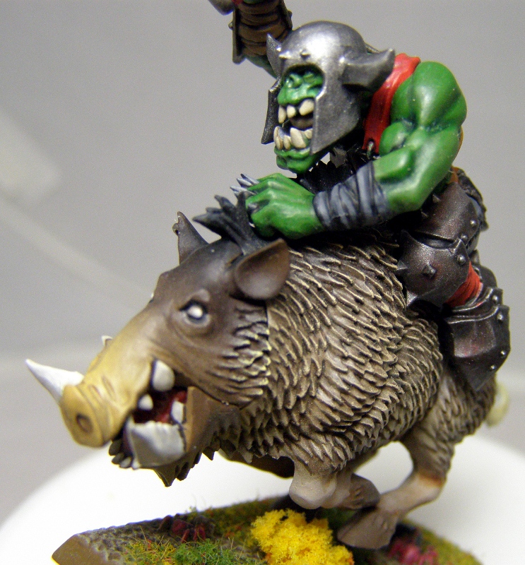 Drazhar's Miniworks: Orc boar boyz - grunt with choppa #1