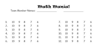 T-cubed: Tumbling Through Teaching: Math Mania - AKA Fun way to use a ...