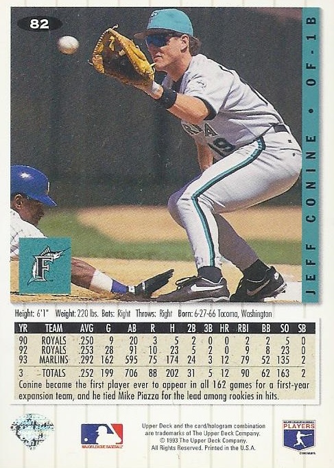 1994 Collector's Choice - Card By Card: 82 - Jeff Conine